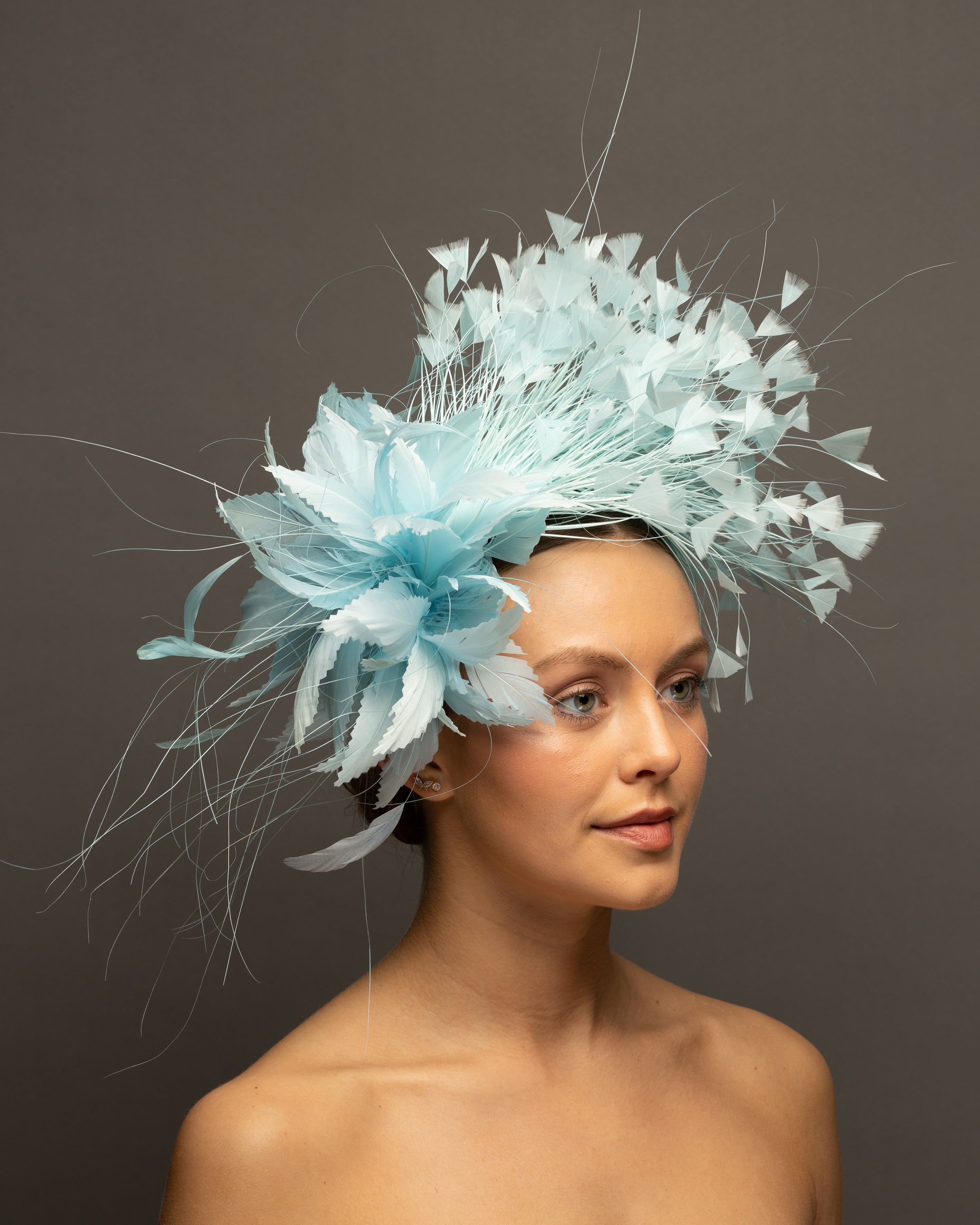 X-POPPY Feather Hat By The Hat Girls - Stylish Fascinator