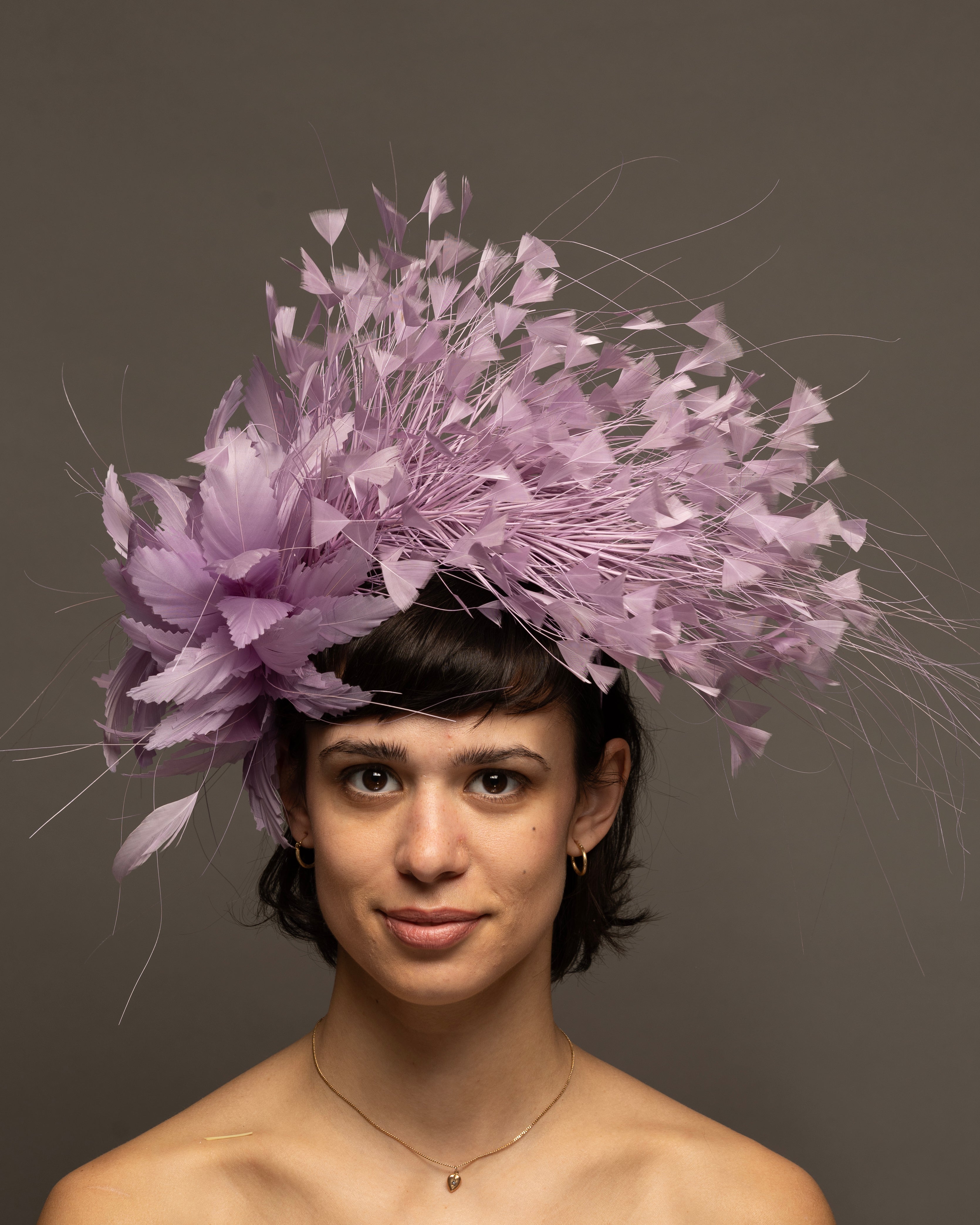 Poppy Feather Fascinator Hat | Elegant Floral Headpiece