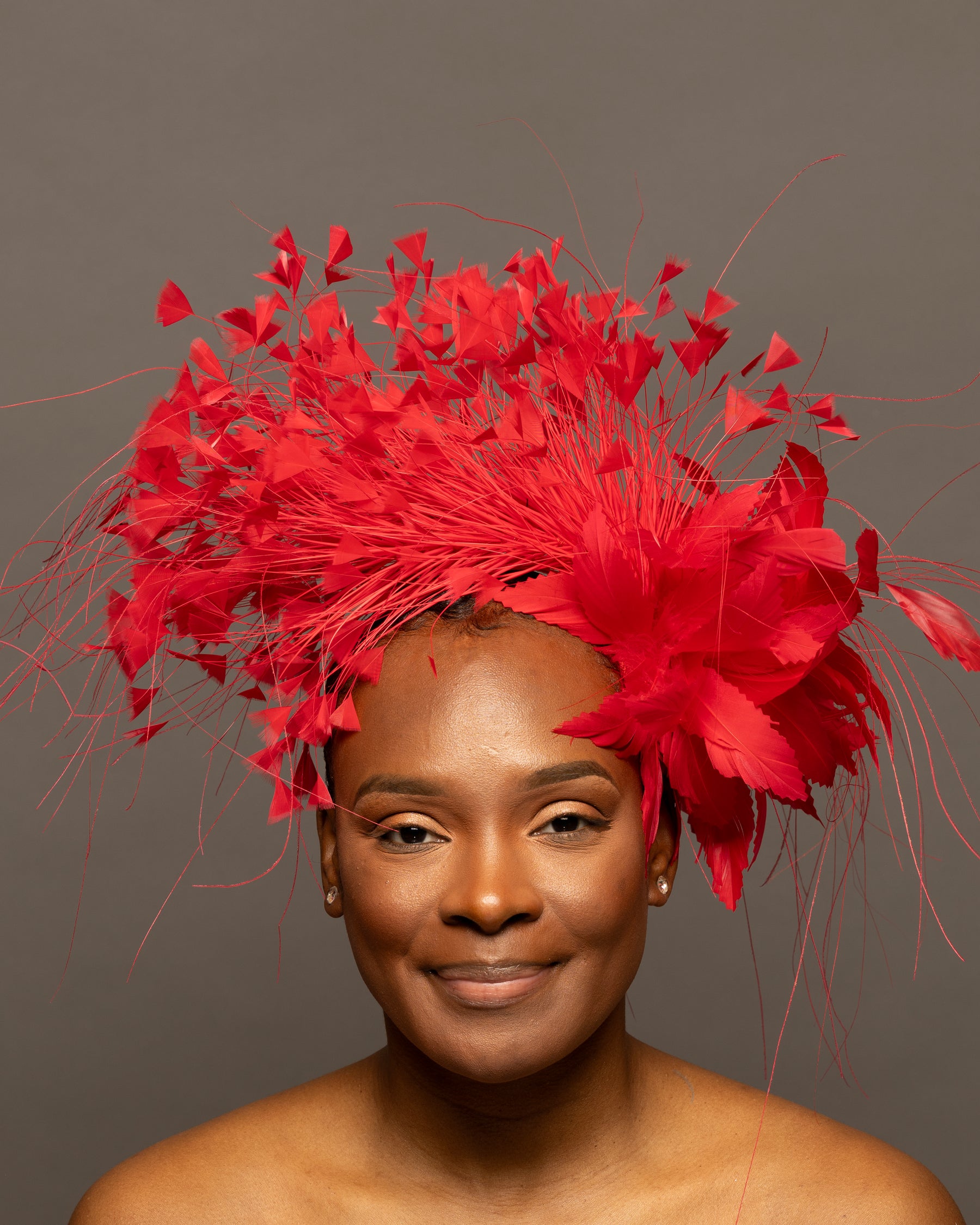 Poppy Feather Fascinator Hat | Elegant Floral Headpiece – The Hat Girls