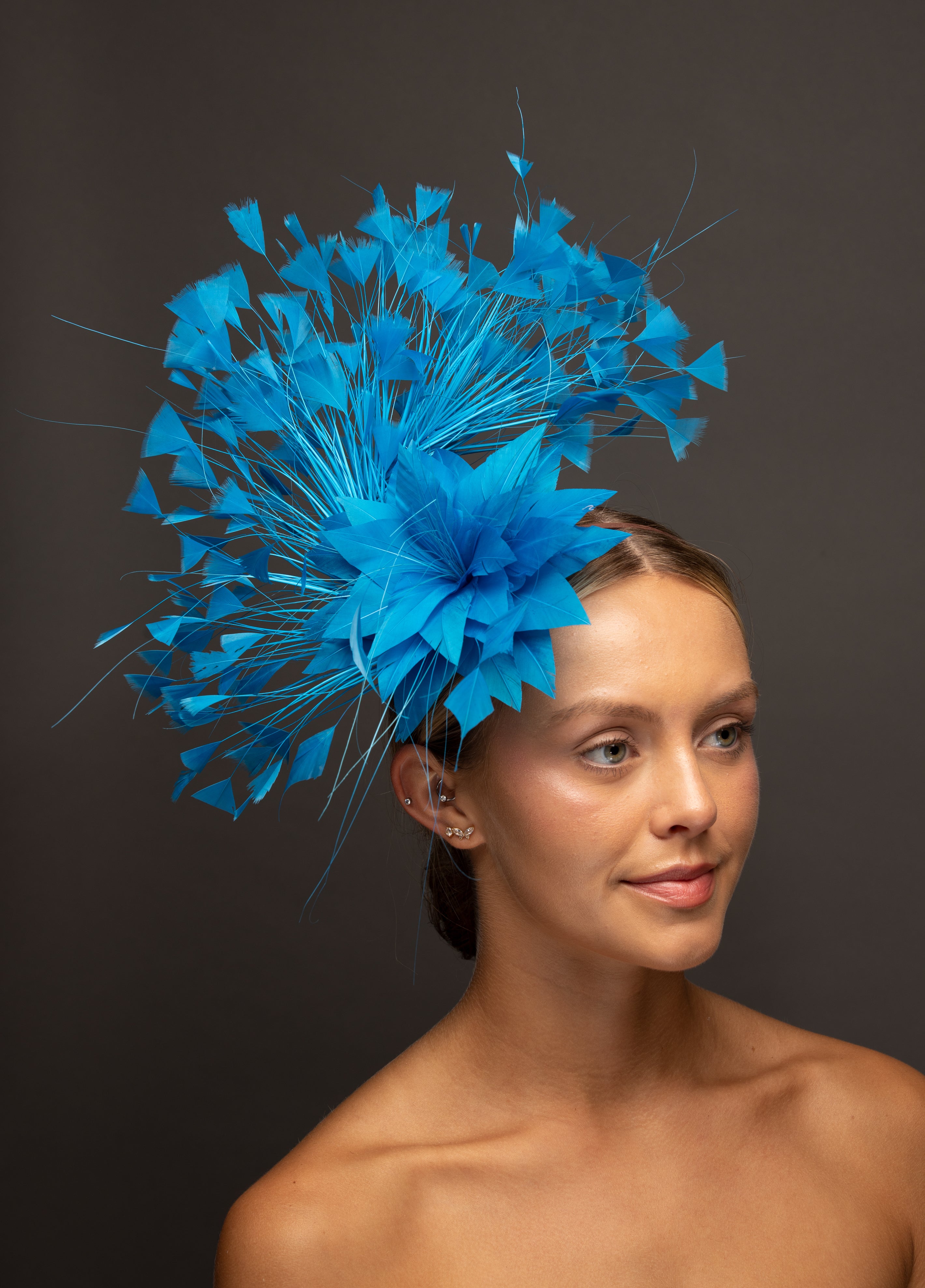 Nora Custom Derby Hat - Unique Feather Design | The Hat Girls